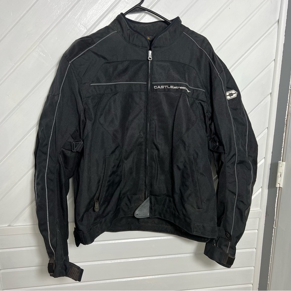 Jackets & Coats | Castle Motorcycle Jacket M Armored Elbow And Shoulder ...